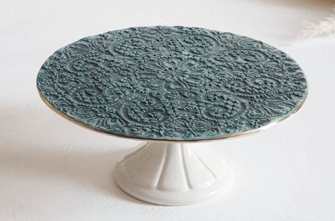 Green cake stand - Grace collection - Cake stand Grace - Odeata